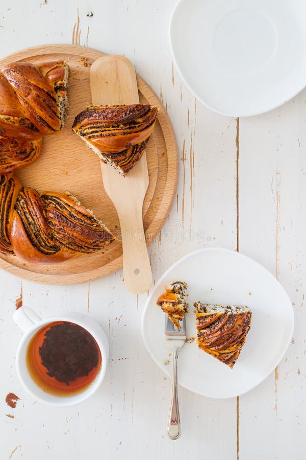 Ring roll with poppy stock image. Image of piece, bake - 62180009