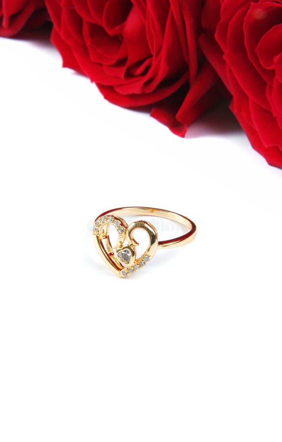 Ring with rose stock photo. Image of jewelry, beauty - 25846644