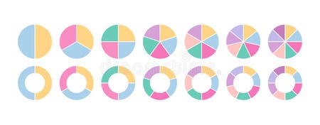 Ring Section Template. Circular Structure Chart Divided into Multicolor ...