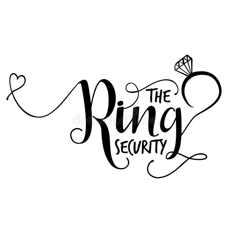 `the Ring Security` -Hand Lettering Typography Stock Vector ...