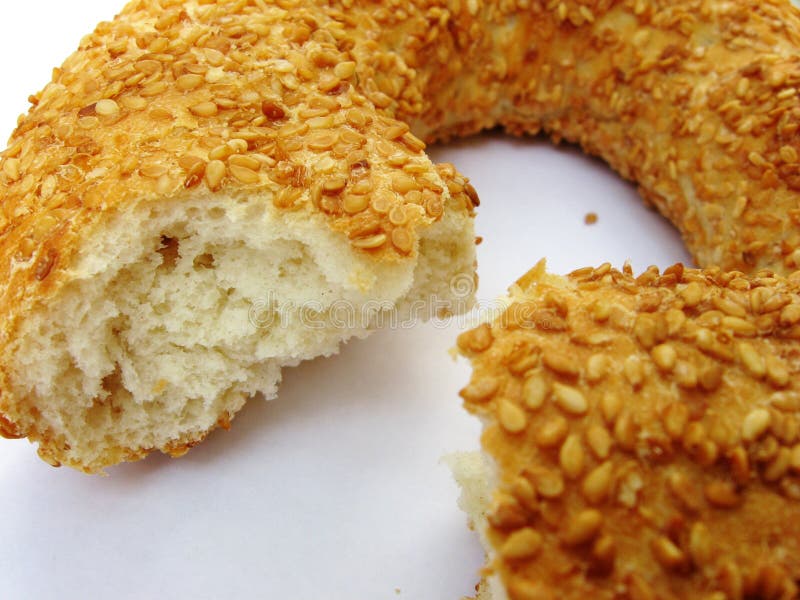Ring-Shaped Bread Roll (Bagel) Stock Photo - Image of food, fast: 23609976