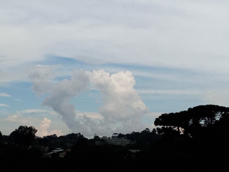 Ring-shaped Cloud on Blue Skywhite Cloud in the Sky in the Shape of a ...