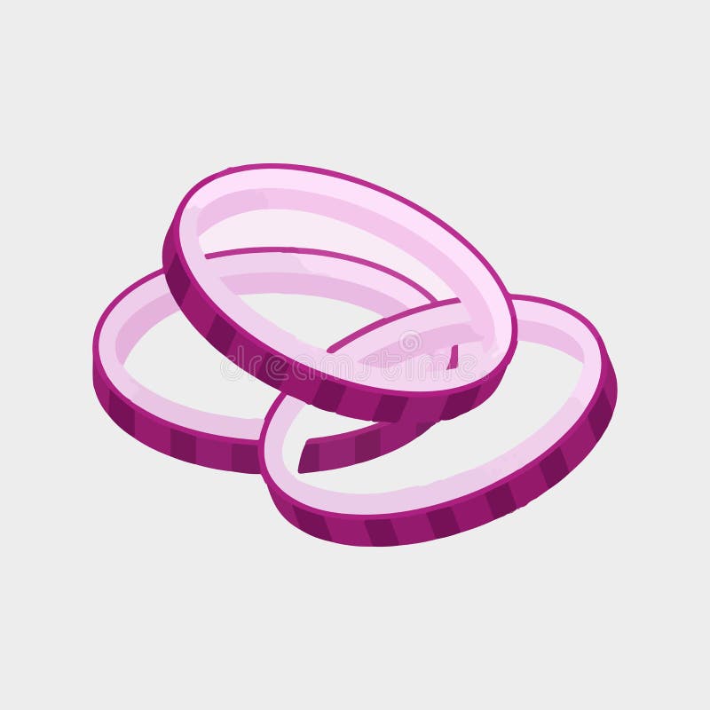 Ring Shaped Onion Slices in 3D Stock Illustration - Illustration of ...
