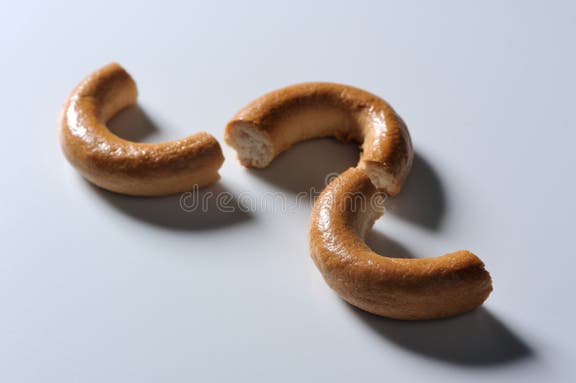 Ring-Shaped Rolls in Hard Light Stock Photo - Image of pastry, eating ...