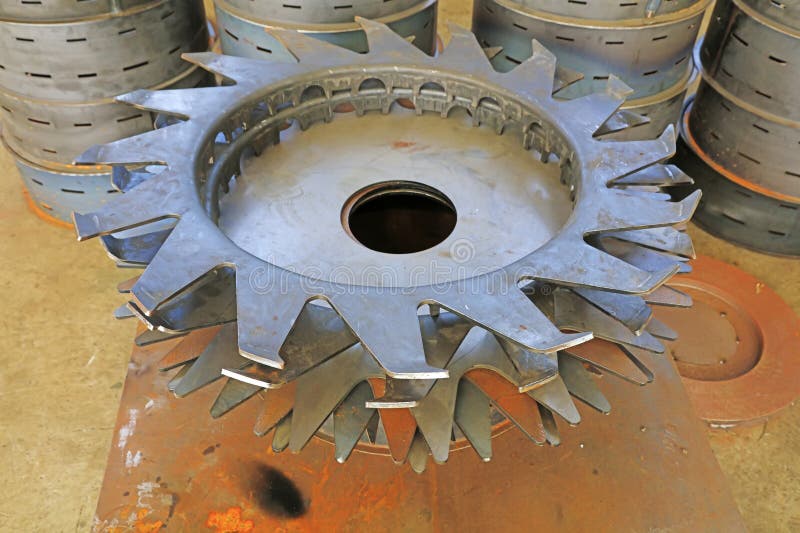 Metal Parts is Cut from a Steel Gas Cutting Machine Stock Photo - Image ...