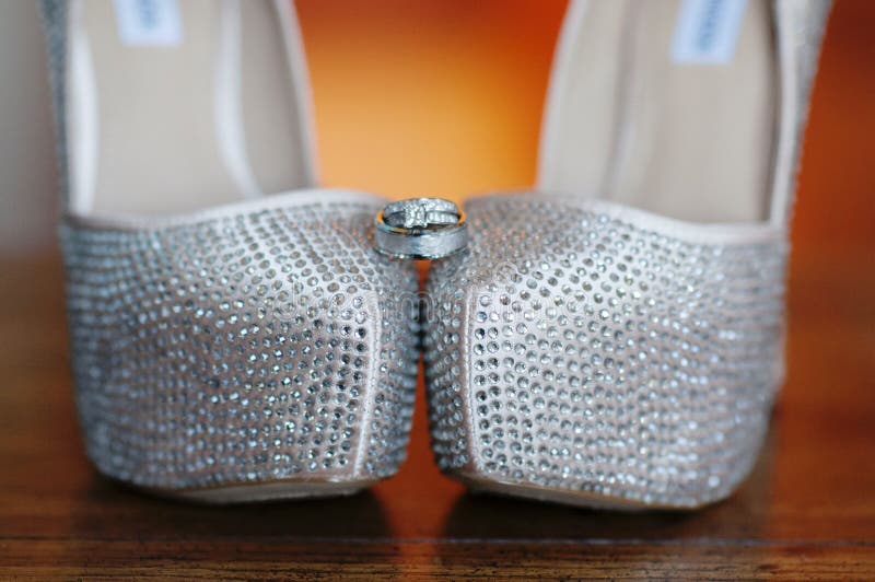 Ring shoes stock photo. Image of heels, sparkle, brides - 53666446