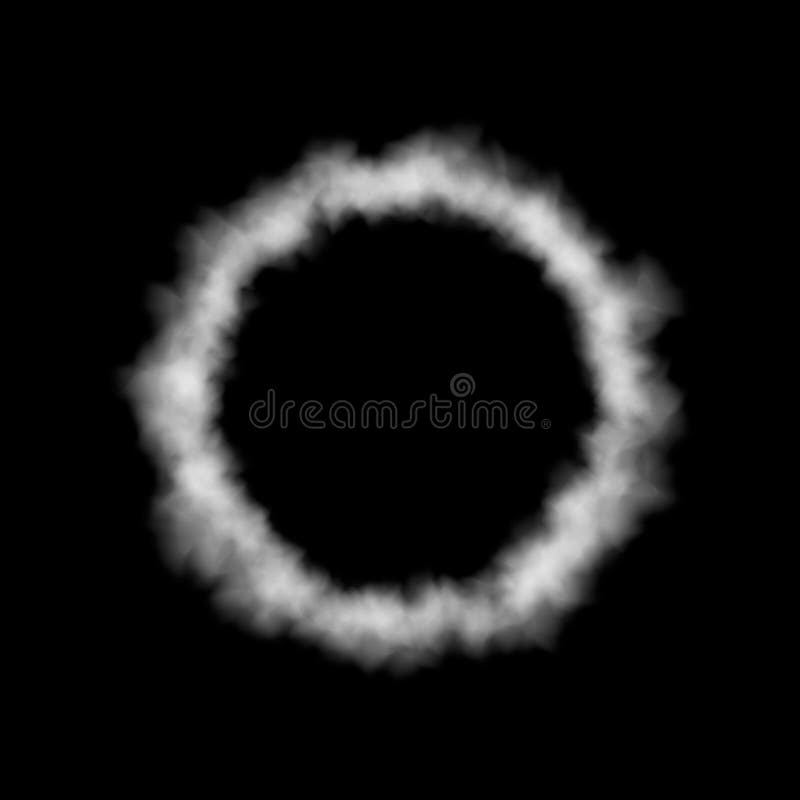 Ring of Smoke. Isolated on Black Background Stock Vector - Illustration ...