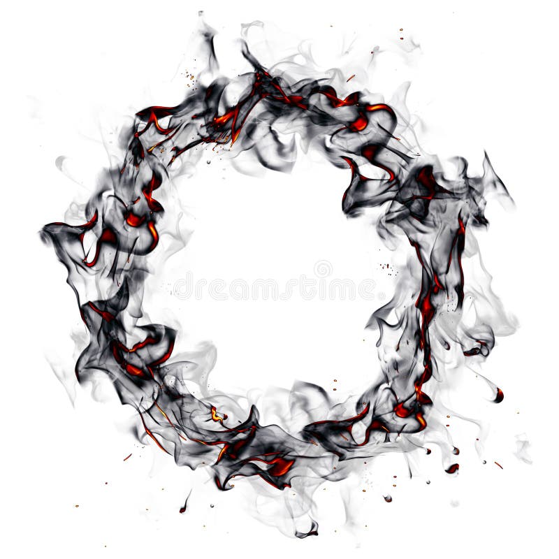 Ring of Smoke Isolated on White Background Stock Photo - Image of ...