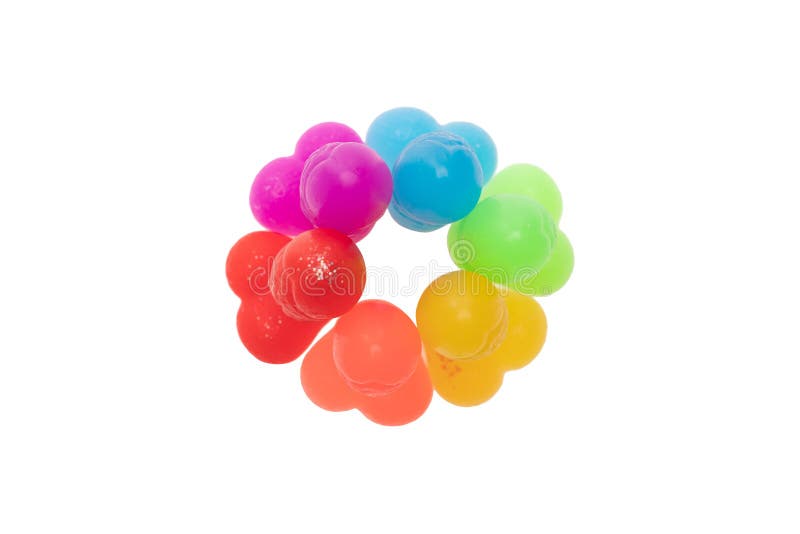 Ring of Soap in Rainbow Colors Top View Isolated Stock Photo - Image of ...