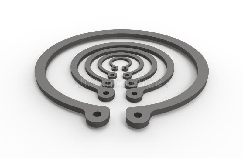 Ring spring-loaded stock illustration. Illustration of dimensional ...