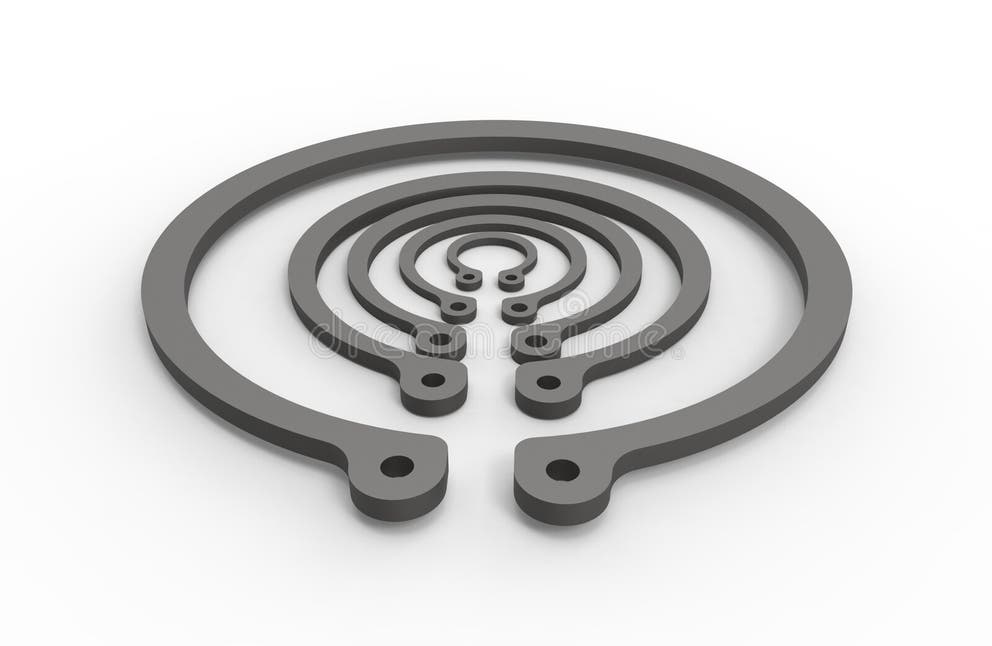 Ring spring-loaded stock illustration. Illustration of dimensional ...