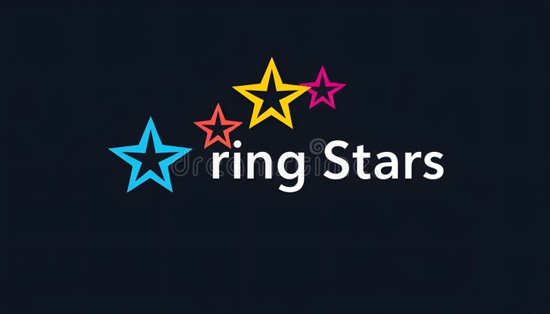 Ring Stars: a Colorful Starry Logo Design Stock Illustration ...