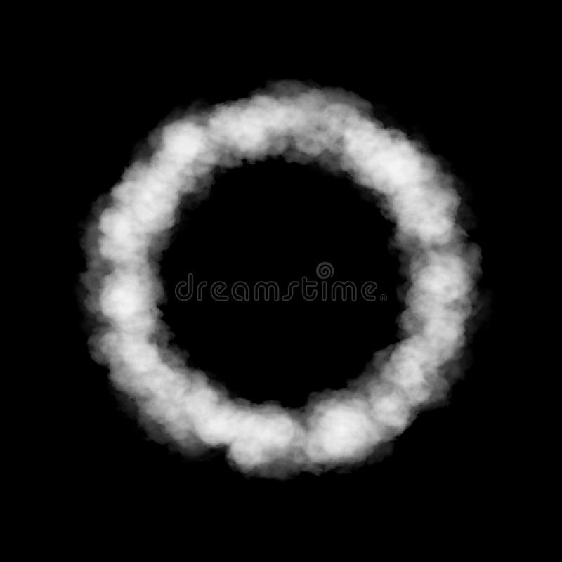 Ring of Steam. Isolated on Black Background Stock Illustration ...