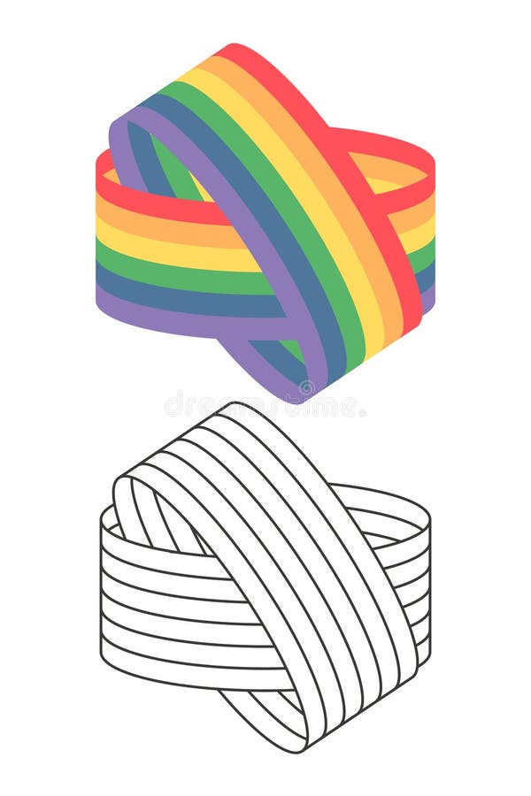 Ring of Striped Ribbon. Pride. on Transparent Background. Template for ...