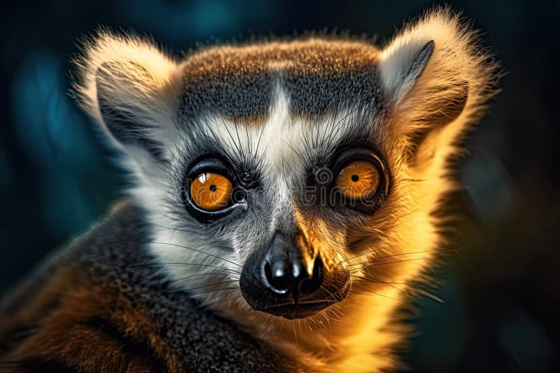 Ring-tailed lemur stock illustration. Illustration of furry - 281609738