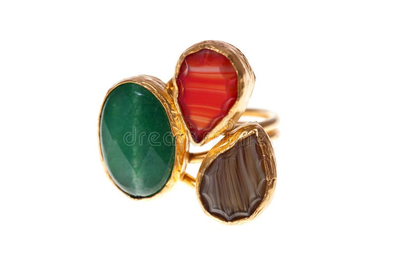 Ring with three stones stock photo. Image of luxury, shiny - 19535934