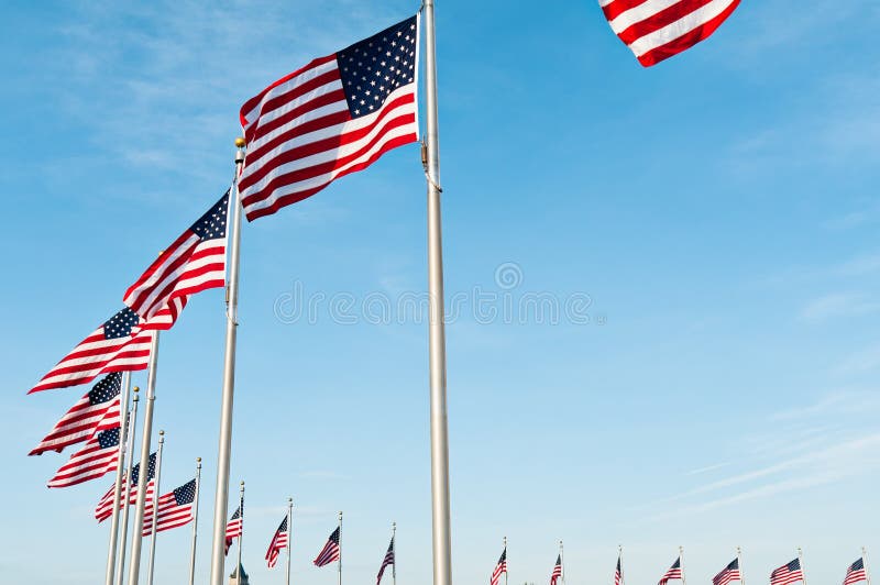 Ring of US Flags stock photo. Image of windy, monument - 30672066
