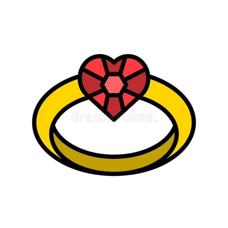 Ring Vector Icon, Filled Style Editable Outline Stock Vector ...