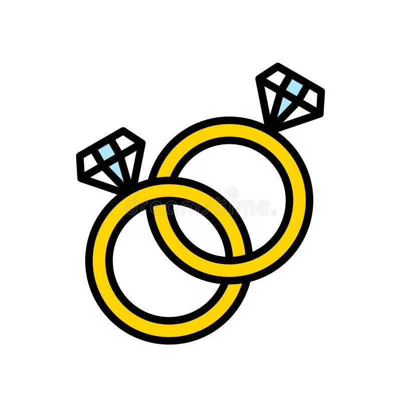 Ring Vector Icon, Filled Style Editable Outline Stock Vector ...