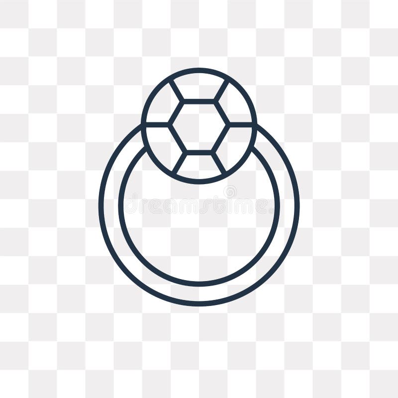 Ring Vector Icon Isolated on Transparent Background, Linear Ring Stock ...