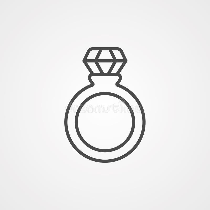 Ring Vector Icon Sign Symbol Stock Illustration - Illustration of ...