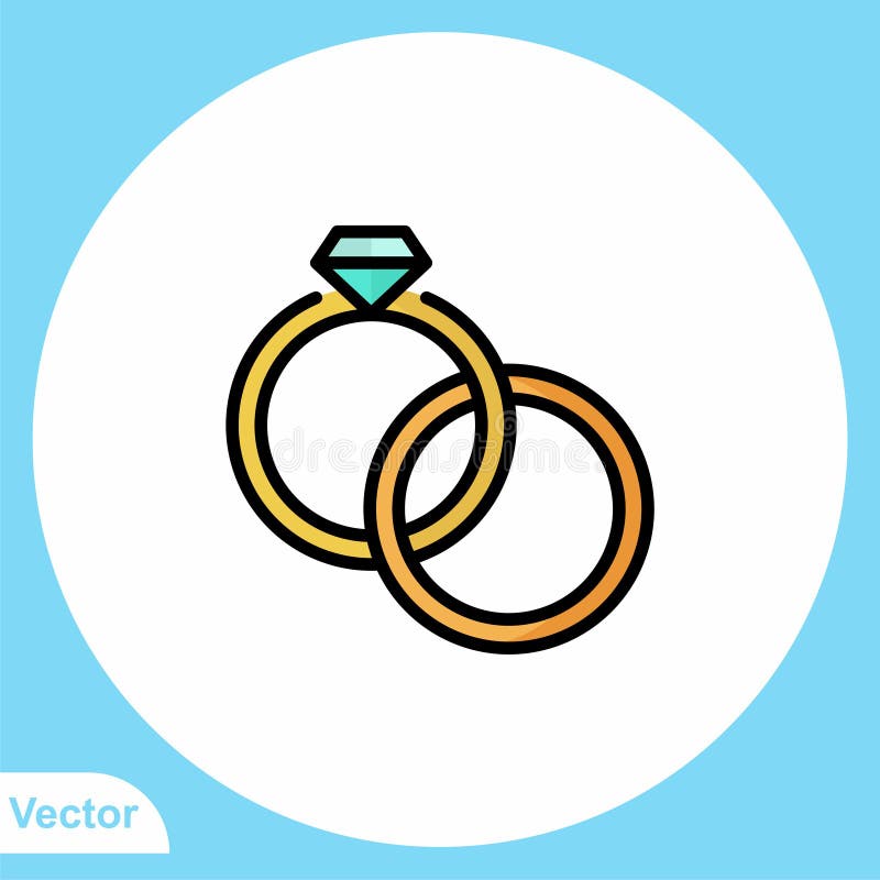 Ring Vector Icon Sign Symbol Stock Illustration - Illustration of love ...