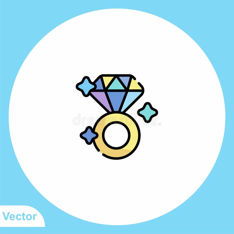 Ring Vector Icon Sign Symbol Stock Illustration - Illustration of ...