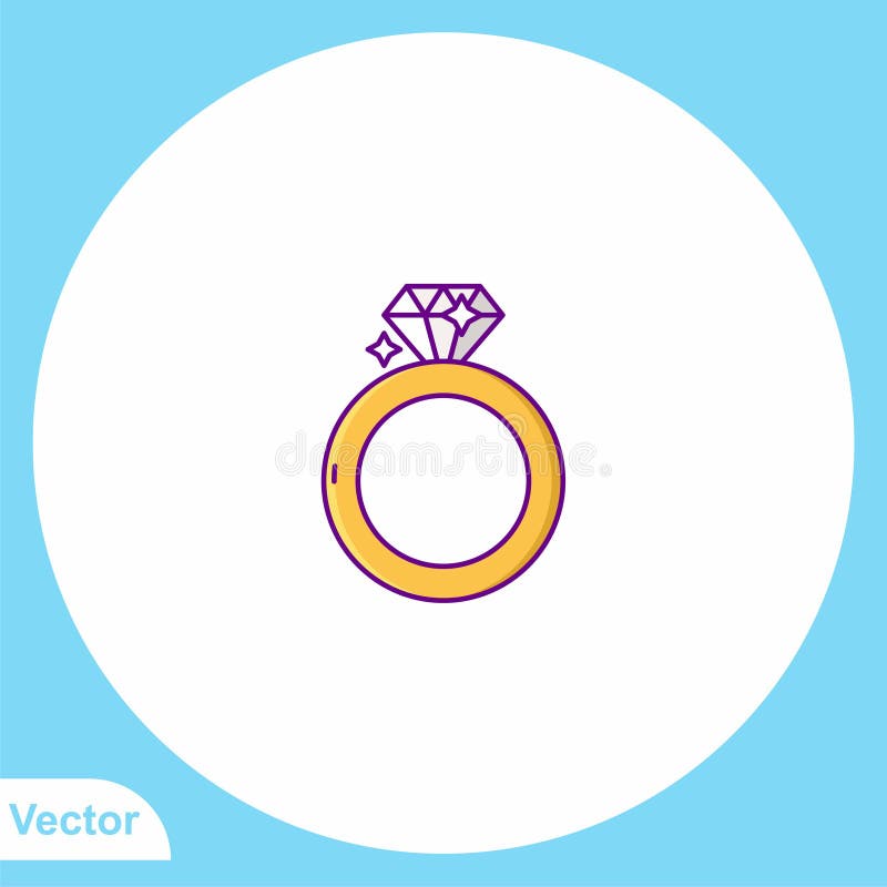 Ring Vector Icon Sign Symbol Stock Illustration - Illustration of flat ...