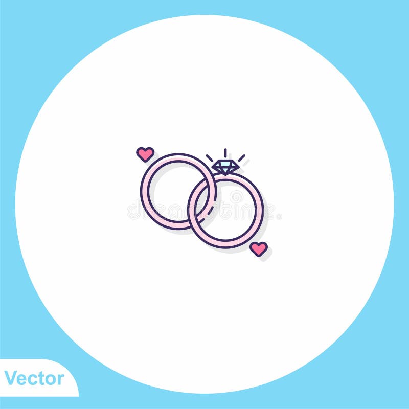 Ring Vector Icon Sign Symbol Stock Illustration - Illustration of gold ...