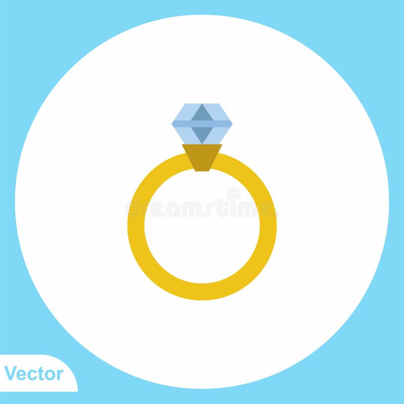 Ring Vector Icon Sign Symbol Stock Illustration - Illustration of bride ...