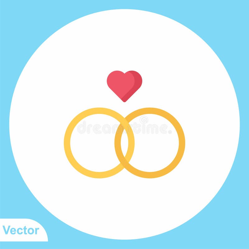 Ring Vector Icon Sign Symbol Stock Illustration - Illustration of bride ...