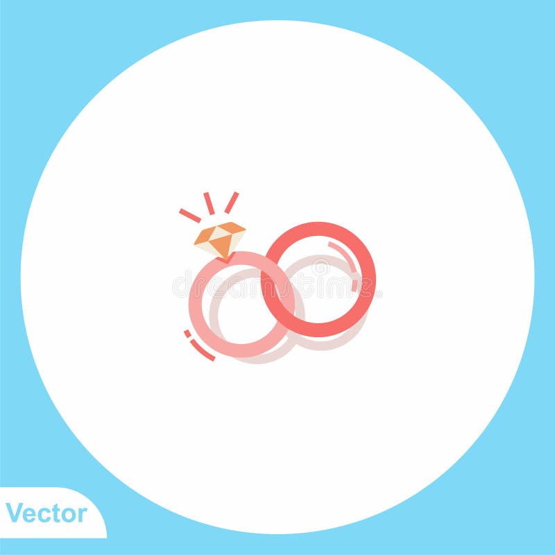 Ring Vector Icon Sign Symbol Stock Illustration - Illustration of groom ...
