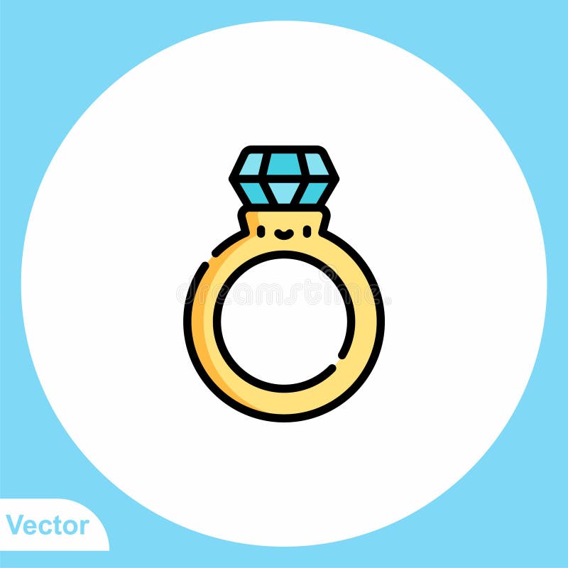 Ring Vector Icon Sign Symbol Stock Illustration - Illustration of ...
