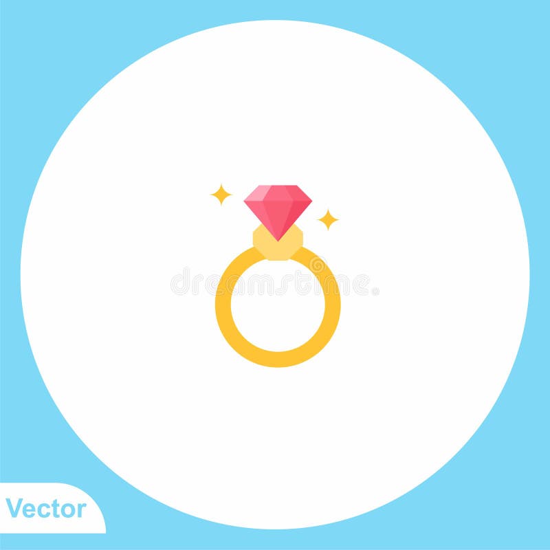 Ring Vector Icon Sign Symbol Stock Illustration - Illustration of ...