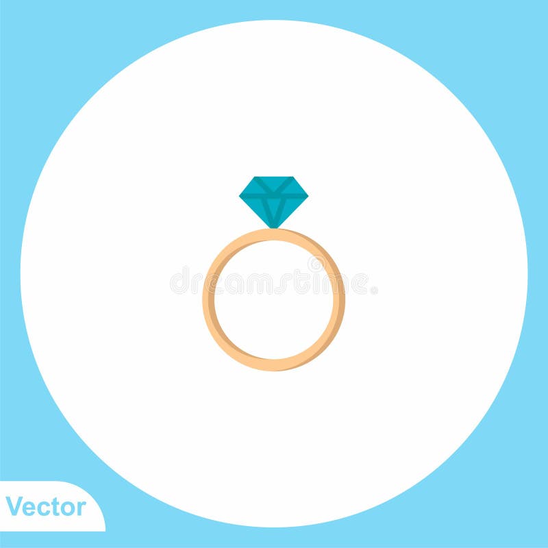 Ring Vector Icon Sign Symbol Stock Illustration - Illustration of ...