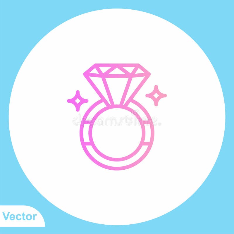 Ring Vector Icon Sign Symbol Stock Illustration - Illustration of gold ...