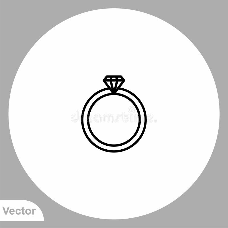 Ring Vector Icon Sign Symbol Stock Illustration - Illustration of ...