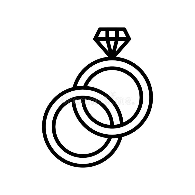 Ring Vector Illustration, Isolated Line Style Icon Stock Vector ...