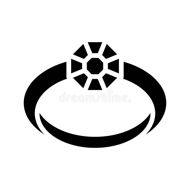Ring Vector Illustration, Isolated Solid Style Icon Stock Vector ...