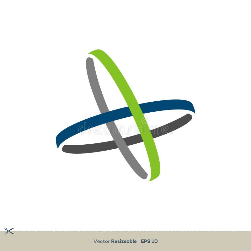 Blue Ring Orbit Logo Template Vector Design Icons Vectors Illustrations ...