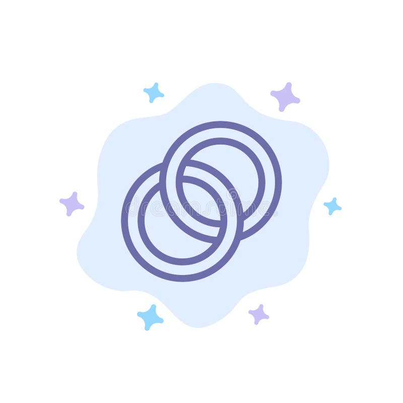 Ring, Wedding, Couple, Engagement Blue Icon on Abstract Cloud ...
