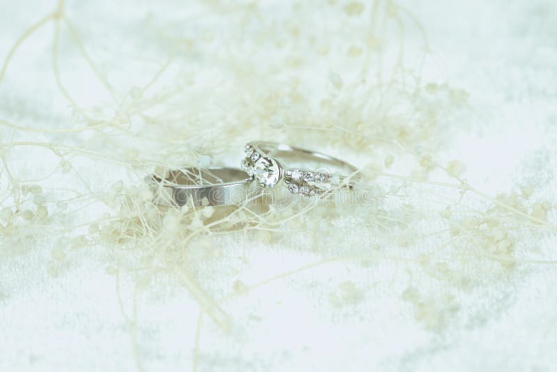 Ring of Wedding Day in Smooth and Soft Tone Background Stock Photo ...