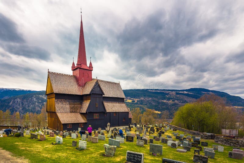 Ringebu, Norway - May 13, 2017: Ringebu Stave Church, Norway Editorial ...