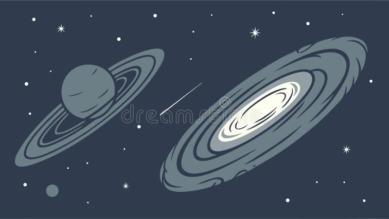 Ringed Planets in Space: Astronomy, Universe, Cosmos, Science Vector ...