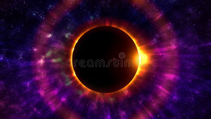 Ringed Solar Eclipse. Elements of Solar Eclipse Stock Illustration ...