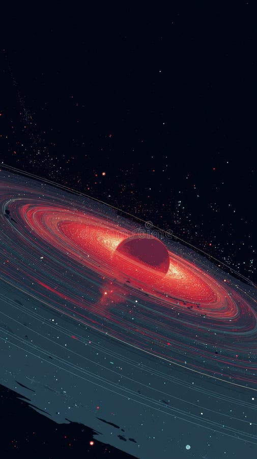 Ringed World Enigma stock illustration. Illustration of glowing - 379971244