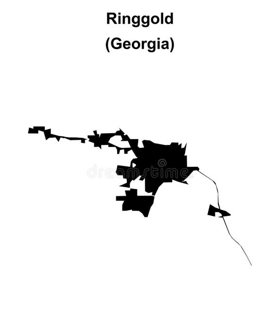 Ringgold outline map stock vector. Illustration of administrative ...
