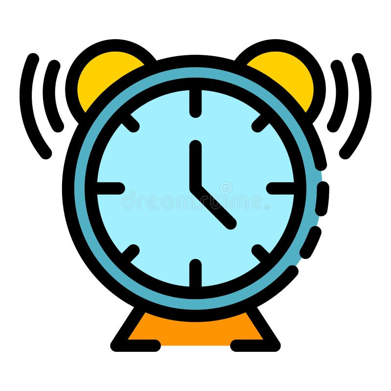 Ringing Alarm Clock Icon Color Outline Vector Stock Vector ...