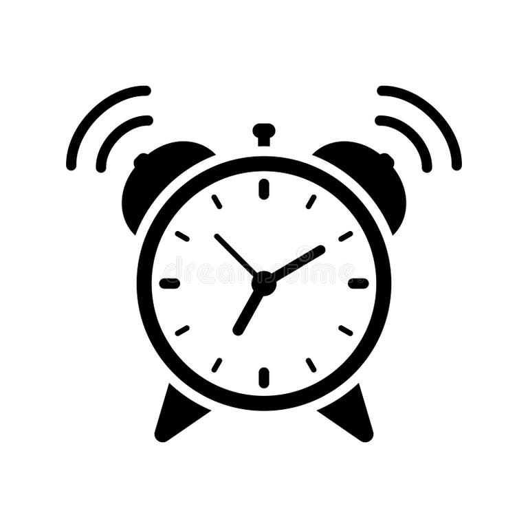 Ringing Alarm Clock Icon. Alarm Clock Icon, Vector Retro Alarm Clock ...