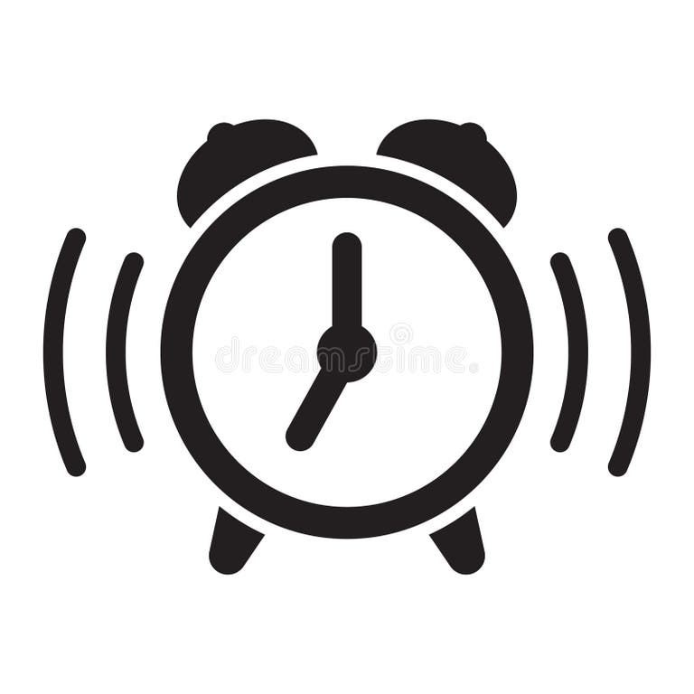 Ringing Alarm Clock Icon. Alarm Clock Icon, Vector Retro Alarm Clock ...